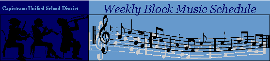 Our Weekly Music Schedule